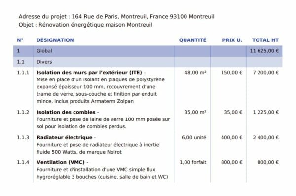 Devis rénovation énergétique • Estimez le budget en ligne